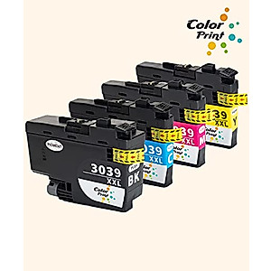 (4-Pack, BCMY) ColorPrint Compatible LC-3039 Ink Cartridge Replacement for Brother LC3039BK LC3039XXL LC3039 XXL Work with MFC-J5945DW MFC-J5845DW MFC-J5845DWXL MFC J6545DW J6545DWXL J6945DW Printer
