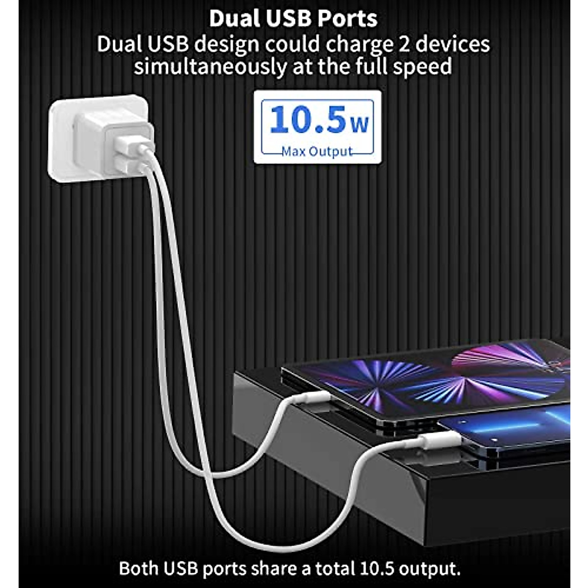 USB Wall Charger, tiavalmax 4-Pack 2.1A Dual Port USB Cube Power Adapter Charger Plug Block Charging Box Brick for iPhone,iPad,Samsung Galaxy,Google Pixel,Moto, LG, HTC, Motorola,Oneplus,Nokia,Kindle