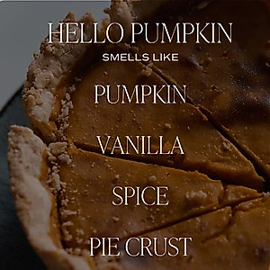 Sweet Water Decor Hello Pumpkin Soy Candle | Pumpkin, Warm Spices, Vanilla | Fall Scented Candle for Home | 11oz Amber Jar Candle, 50+ Hour Burn Time, Made in the USA