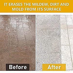 EVEAGE 13.7" "Viper Surround Pressure Washer Surface Cleaner with 4 Wheels Stainless Steel Washer Surface Cleaner & Unique Bending Rod Design 2 Nozzels for Cleaning Driveway, Sidewalk, Max 4000PSI