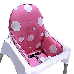 ZARPMA Highchair Cushion for IKEA Antilop Highchair, New Version Baby Highchair Seat Covers, More Thick, Washable Foldable, Child Chair Insert Mat Padding (Pink)