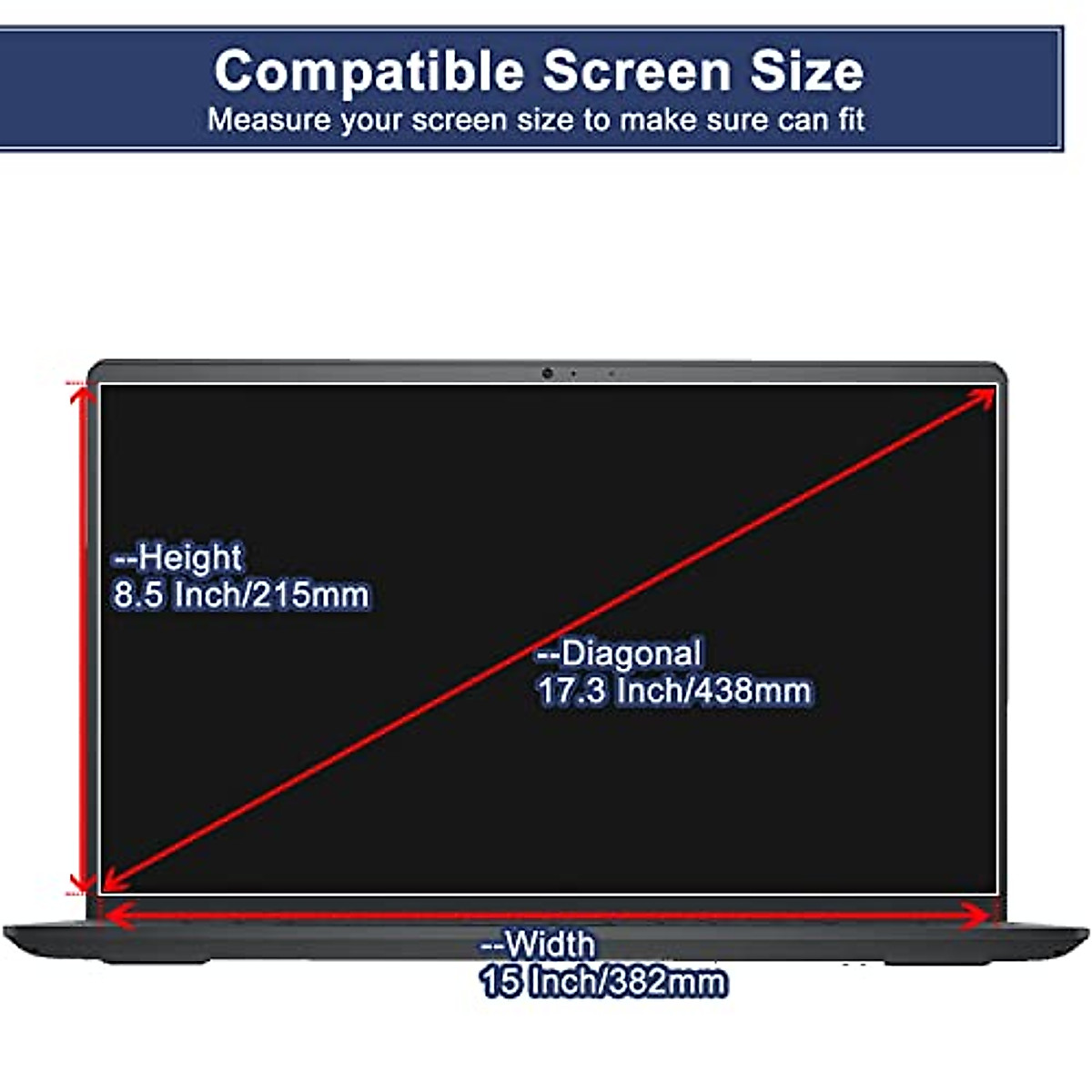 Anti Blue Light Screen Protector for HP Laptop 17.3" HP Pavilion/HP Envy x360/Probook/EliteBook/OMEN, HP 17t 17z 17-by 17-ca 17-cn 17-cp 17t-ch 17t-cr 17-cb 17-ck Eye Protection Anti Glare Filter