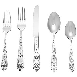 Towle Everyday Pueblo 20-Piece Stainless Steel Flatware Set, Service for 4