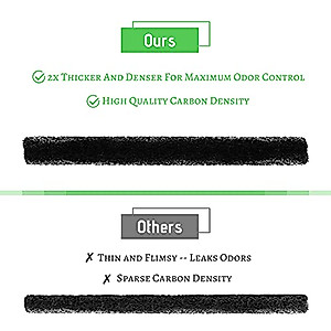 7 Pack Compost Bin Charcoal Filters Round Indoor Kitchen Compost Bucket Activated Charcoal Filters Replacements Sheets (6.7 Inch)