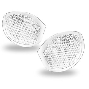 Silicone Bra Inserts, Bra Inserts Silicone Bra Push Up Premium Silicone Breast Lift Enhancers Semi-Adhesive Breast Lift Enhancers Pads Push Up Cup V-Shaped, Reusable, Breathable, Clear for A/B/C Cup
