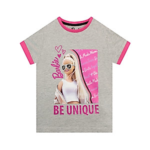 Barbie Shirts for Girls | Official Merch | Inspirational Girl Tshirt Grey 10