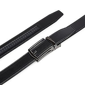 Carlo Fellini Mens Belt Genuine Leather Ratchet Belt - Dress Belts For Men Slide Belt for Men