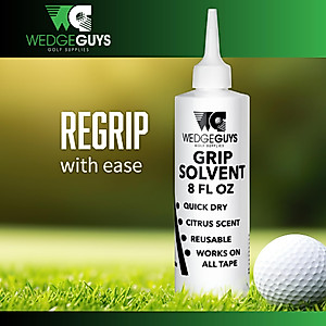 Wedge Guys Professional Golf Grip Tape Solvent for Regripping Golf Clubs | Golf Grip Solvent Solution for Easy Regripping and Golf Club Repair