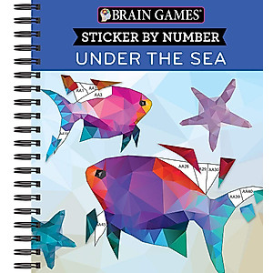 Brain Games - Sticker by Number: Under the Sea - 2 Books in 1 (42 Images to Sticker)