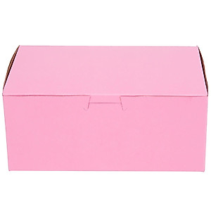 A1 Bakery Supplies Cake Boxes Cake Carry Boxes Disposable Cake boxes 10 Pack Pink 8 x 5 x 3.5 MADE IN USA