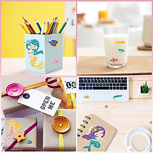 ANNOR Arts and Crafts for Kids Ages 8-12,Kits for Kids, DIY Mermaid Diamond Art Stickers by Numbers Kits for Girls