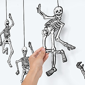 Cheerland Skeleton Bone Garland for Halloween Gatherings White Skull Dancing Bones Spooky Scary Celebration Party Decorations and Supplies