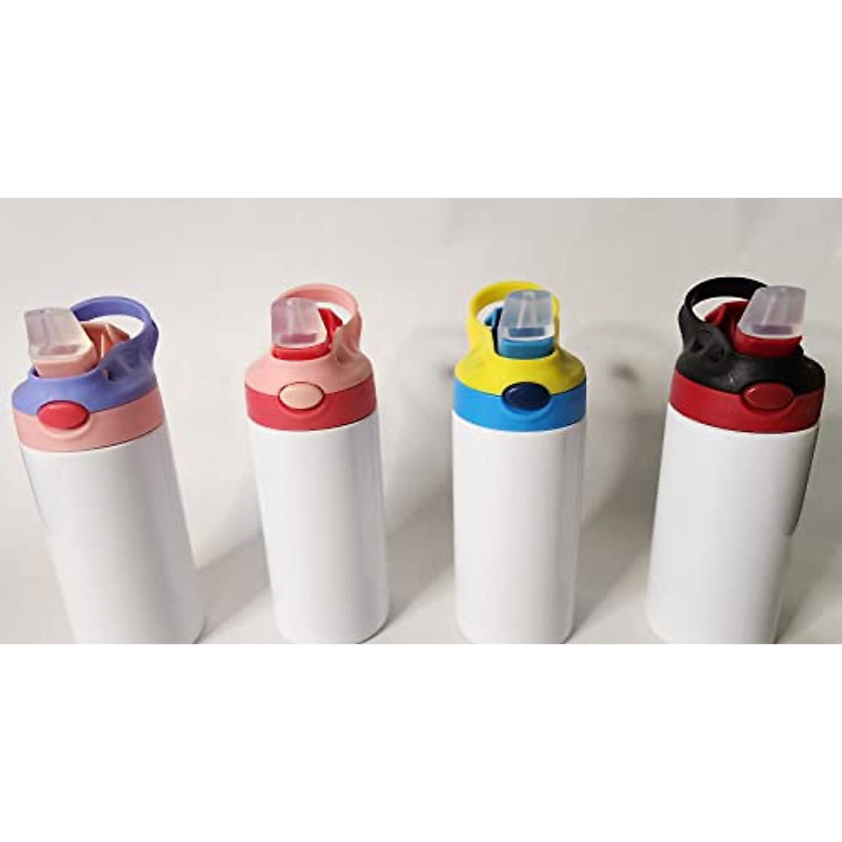 12oz Sublimation Tumbler Bulk For Children,Toddlers,Heat Press For Print, Kids Sublimation Tumbler Cups With Handle, Straight Double Wall Kids Sublimation Water Bottle Blanks (Pastel Bonus Pack)