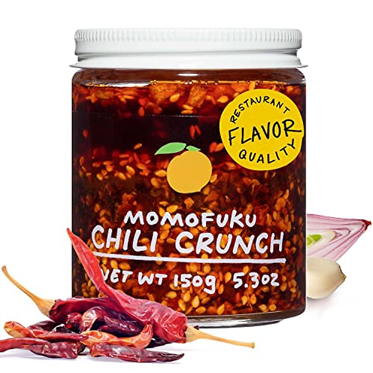 Momofuku Chili Crunch by David Chang, (5.3 Ounces), Chili Oil with Crunchy Garlic and Shallots, Spicy Chili Crisp