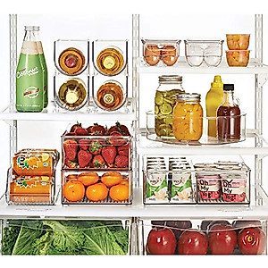 iDesign Refrigerator and Freezer Storage Organizer Bins for Kitchen, Soda Can Holder - Set of 6, Clear