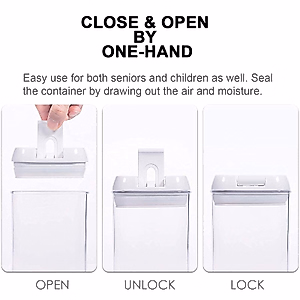 NUMYTON Pasta Containers for Pantry - 6Pcs - Pantry Organization and Storage - Airtight Food Storage Containers for Candy Bars, Chocolate, Twizzler, Toffee Candy, & Cereal