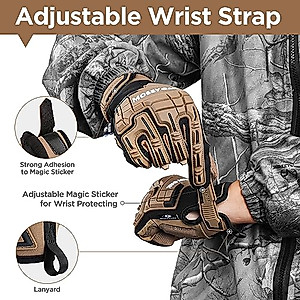 Mossy Oak Rubber Guard Tactical Gloves, Touch Screen Airsoft Army Gloves for Outdoor Hunting Motorcycle Climbing Paintball Shooting Combat