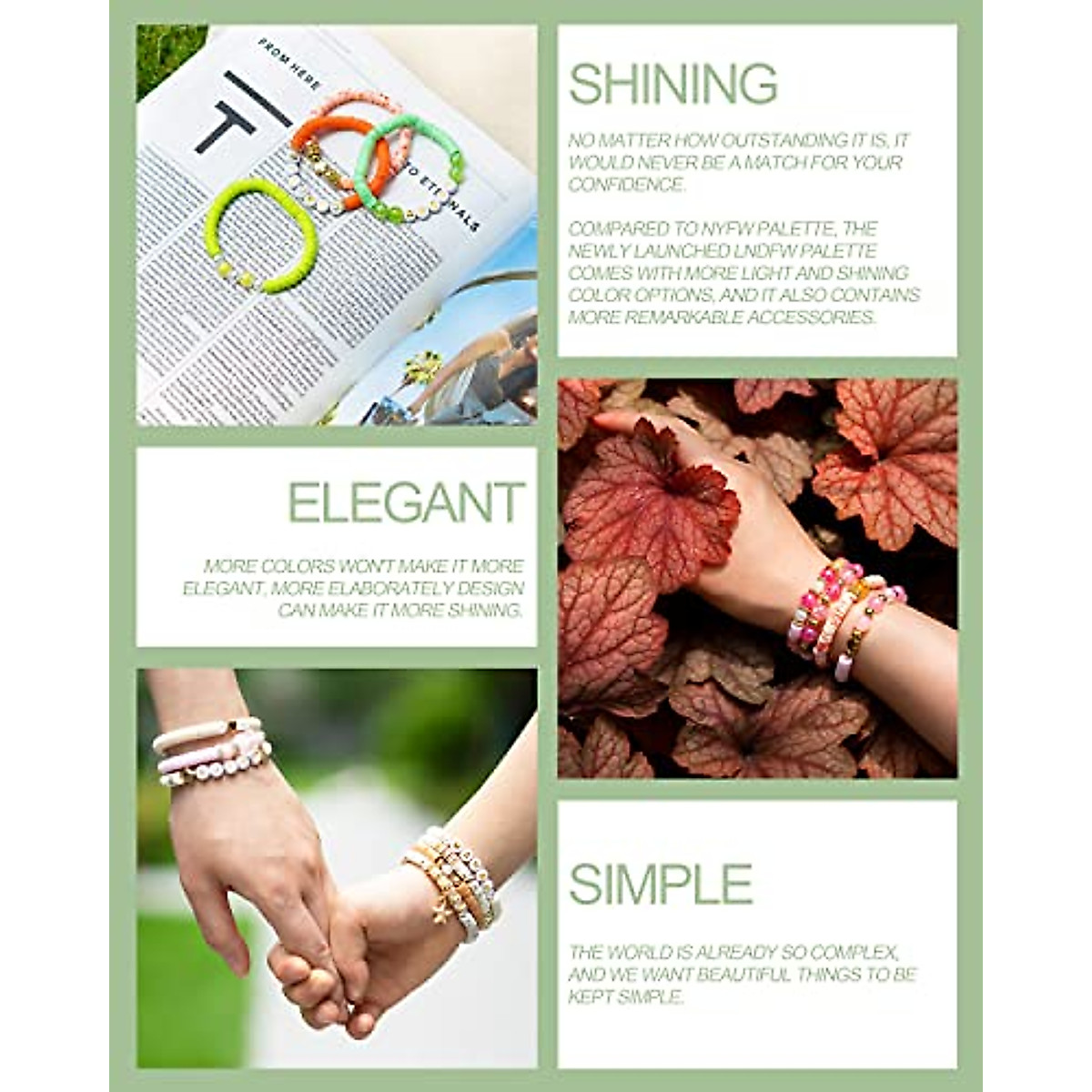 Deinduser Clay Beads 2 Boxes Bracelet Making Kit - 24 Colors Polymer Clay Beads for Bracelets Making - Jewelry Making kit with Gift Pack - Bracelet Making Kit for Girls - Heishi Disc Beads