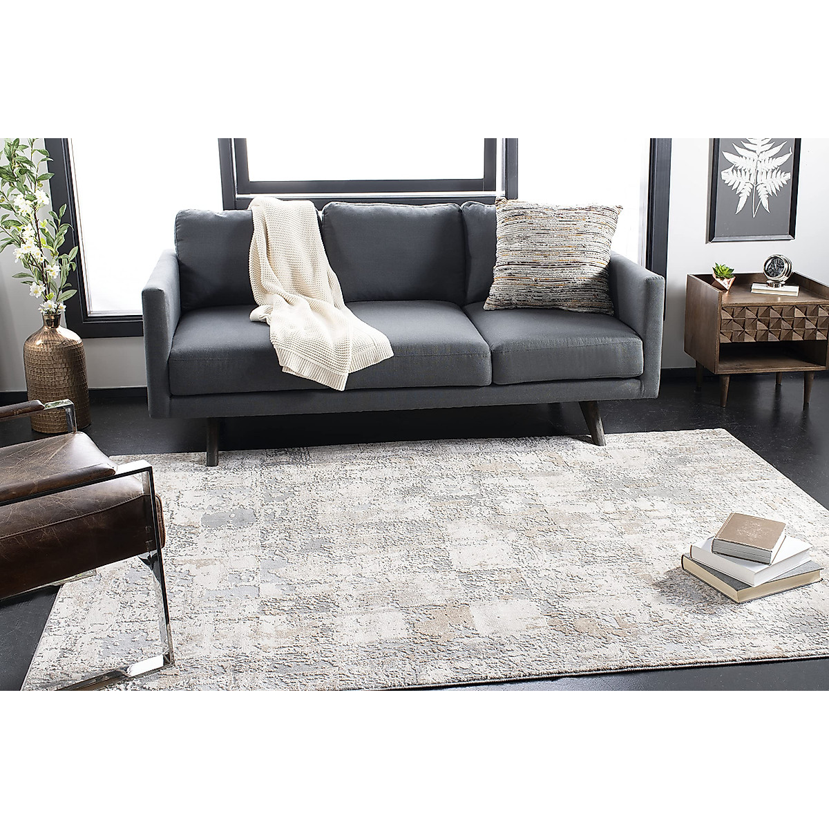 SAFAVIEH INV435A-8 Rug 8' x 10' Cream/Beige