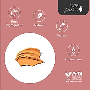 100% PURE BB Cream Shade 20 Aglow Full Face Coverage Skin Care & Glow - All-In-One Primer Concealer & Foundation Makeup - Shimmery, Dewy Youth Medium Color w/Warm Undertone - Vegan - 1 Fl Oz