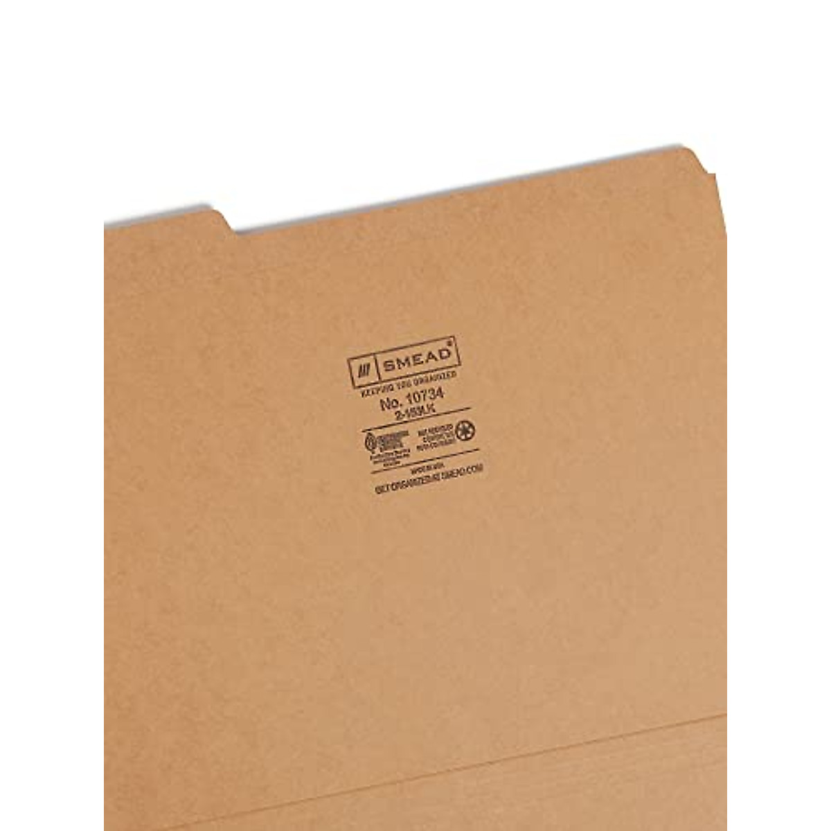 Smead File Folder, Reinforced 1/3-Cut Tab, Letter Size, Kraft, 100 Per Box (10734)
