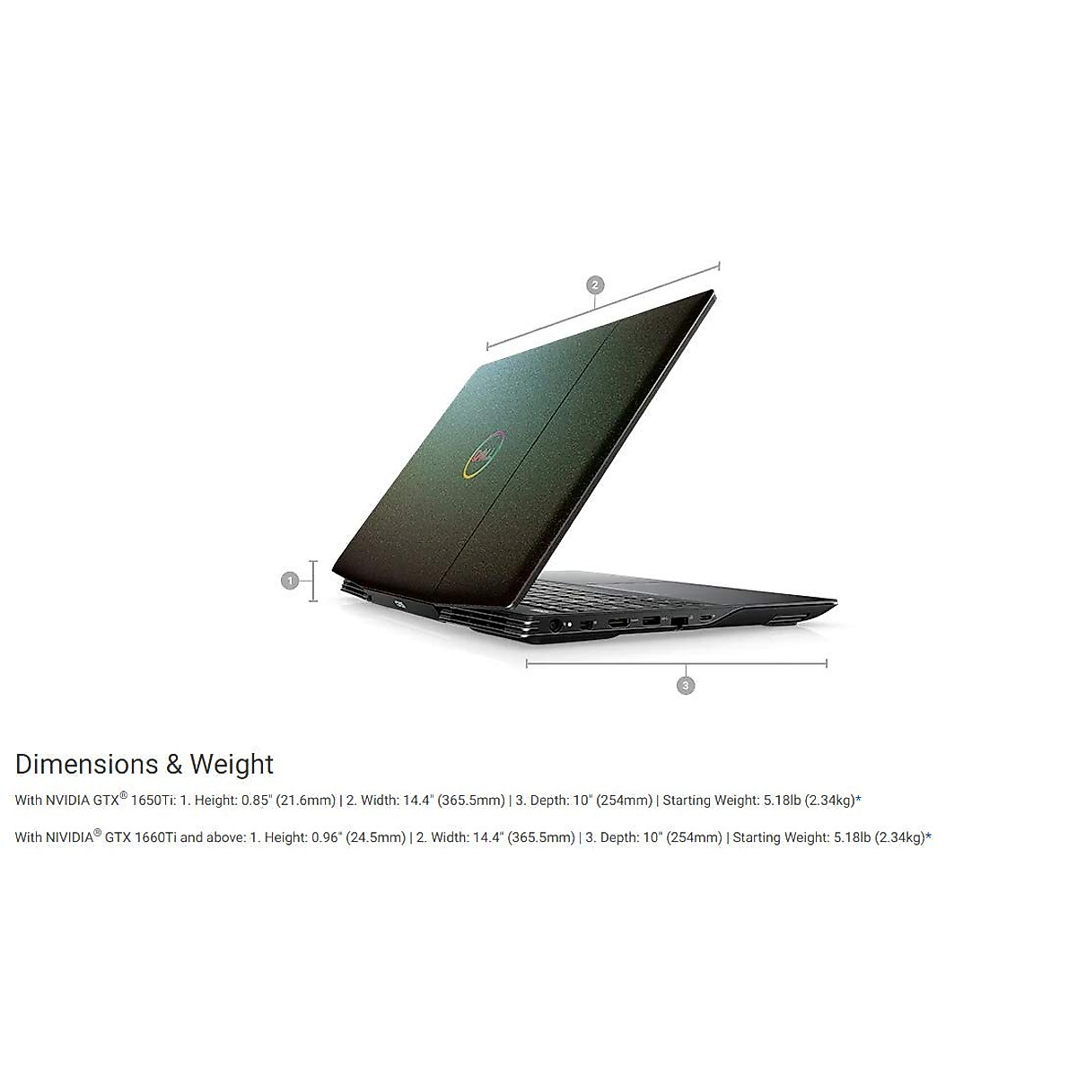 Dell Inspiron G5 15 5500 (Latest Model) Gaming 15.6" Core I7-10750H(6-Core) 512GB SSD 16GB RAM FHD 144HZ GTX 1660Ti 6GB Win 10 Home (Renewed)