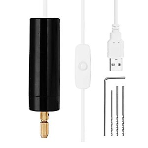 SaiDian 1Pcs Micro Mini Hand Drill Electric Small Grinder Tool Portable USB Electric Drill for Resin Polymer Clay Jewelry Making DIY