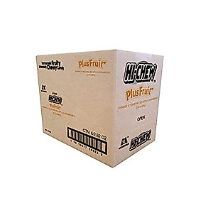 HI-CHEW Plus Fruit Mix, 6 Bags, 2.82oz each - Orange Tangerine & Red Apple Strawberry - Unique Fun Soft & Chewy Taffy Candy - Immensely Juicy Fruit Flavors - Individually Wrapped for Sharing