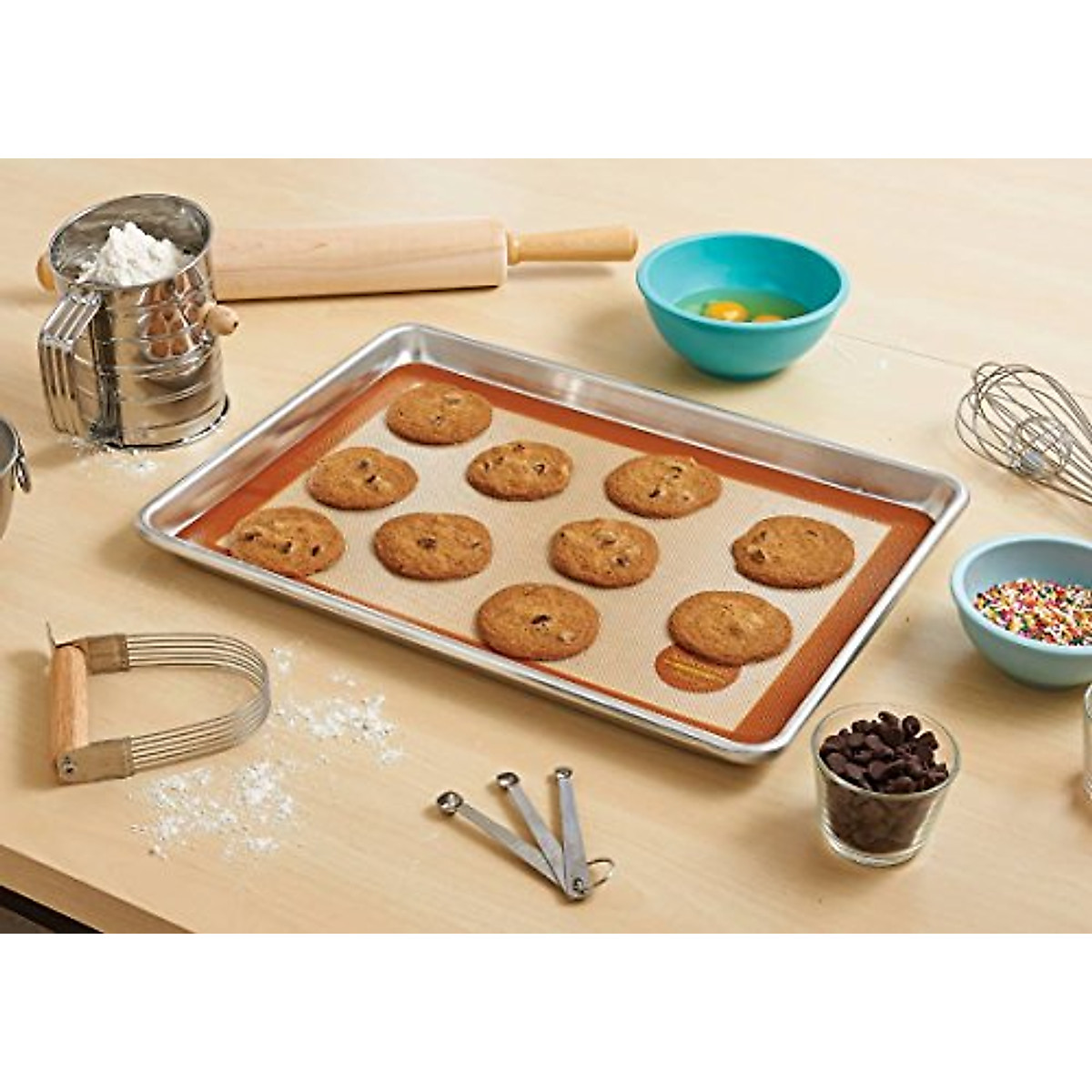 Mrs. Anderson’s Baking Non-Stick Silicone Baking Mat, 11.625-Inch x 16.5-Inch