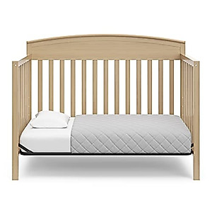 Graco Benton 5-in-1 Convertible Crib (Driftwood) – GREENGUARD Gold Certified, Converts from Baby Crib to Toddler Bed, Daybed and Full-Size Bed, Fits Standard Full-Size Crib Mattress