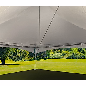 TentandTable 20' Foot x 40' Foot Twin Tube West Coast Frame Style Party Tent - White Canopy - 2.5" Inch Aluminum Frame - Canopies for Banquets, Weddings, Graduations, and Events