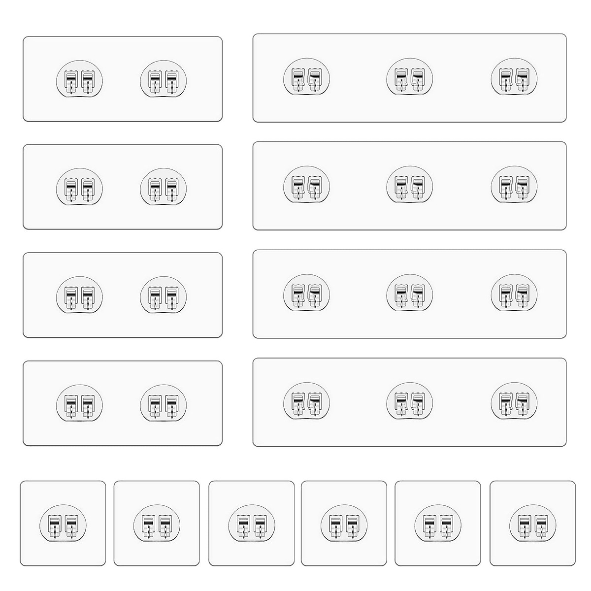 14 Pack Shower Caddy Adhesive Replacement,Shower Shelf Adhesive No Drilling Adhesive Shower Hooks Strong Adhesive Wall Hooks Waterproof Adhesive Hooks for Shower Caddy