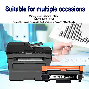 (1 Pack,Black) TN760 TN-760 Compatible Toner Cartridge Replacement for Brother DCP-L2550DW MFC-L2710DW MFC-L2750DW MFC-L2750DWXL HL-L2350DW HL-L2370DW Toner Cartridge Printer