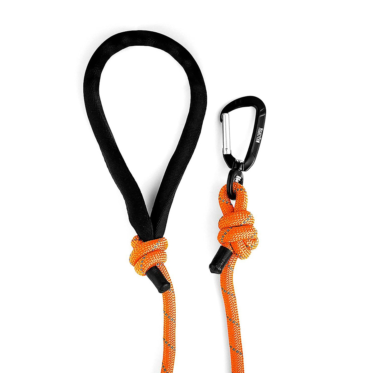 Mighty Paw Rope Dog Leash - Durable Climbing Lead - Reflective Stitching - Comfort Handle - Suitable for All Pet Sizes - Heavy Duty Dog Leash with Carabiner - Long Dog Leash - (6 Feet, Orange)