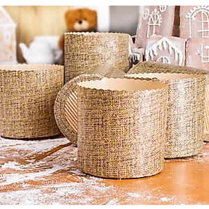 12 oz Panettone Paper Mold | 12 Pack | Easter Bread Paper Mold Paska Mold Kulich - Easter Bread Forms Non Stick Panettone Mold Baking Cups - W 4.33 x H 3.35 Inches