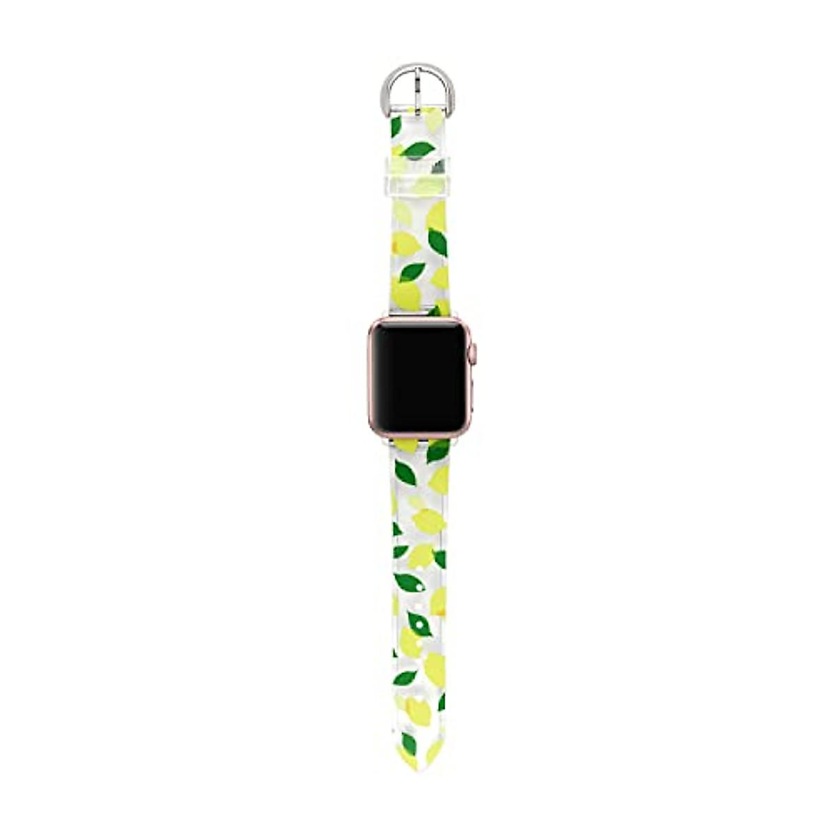 Kate Spade New York women's clear and yellow polyurethane band for apple watch®, 38/40/41/42/44/45/49mm (Model: KSS0172E)
