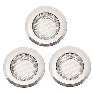Generic 3pcs Sink Filter Strainer for Sink Faucet Knob Replacement Kitchen Sink Strainer Bathtub Drain Cover Stopper Bath Filter Bath Tub Plug Stopper Bath Sink Food Mesh Stainless Steel, Silver