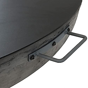 Sunnydaze 40-Inch Cast Iron Fire Pit Bowl with Cooking Ledge - Wood Burning