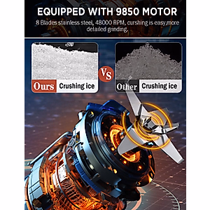 Cavlhils Commercial Blender for Kitchen, 2200W Professional-Grade Power Blender with Soundproof Cover, Electric Variable Speed Processor for Shakes and Smoothies, 88 oz Container & 48000 RPM