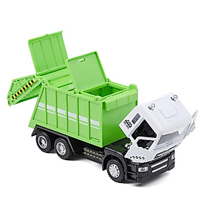 Garbage Truck Toys Alloy Diecast Cars Trash Truck wiht Light and Sound Recycled Trucks Toy for Boys Age 3,4,5,6,7 (1PC) (Garbage Truck)