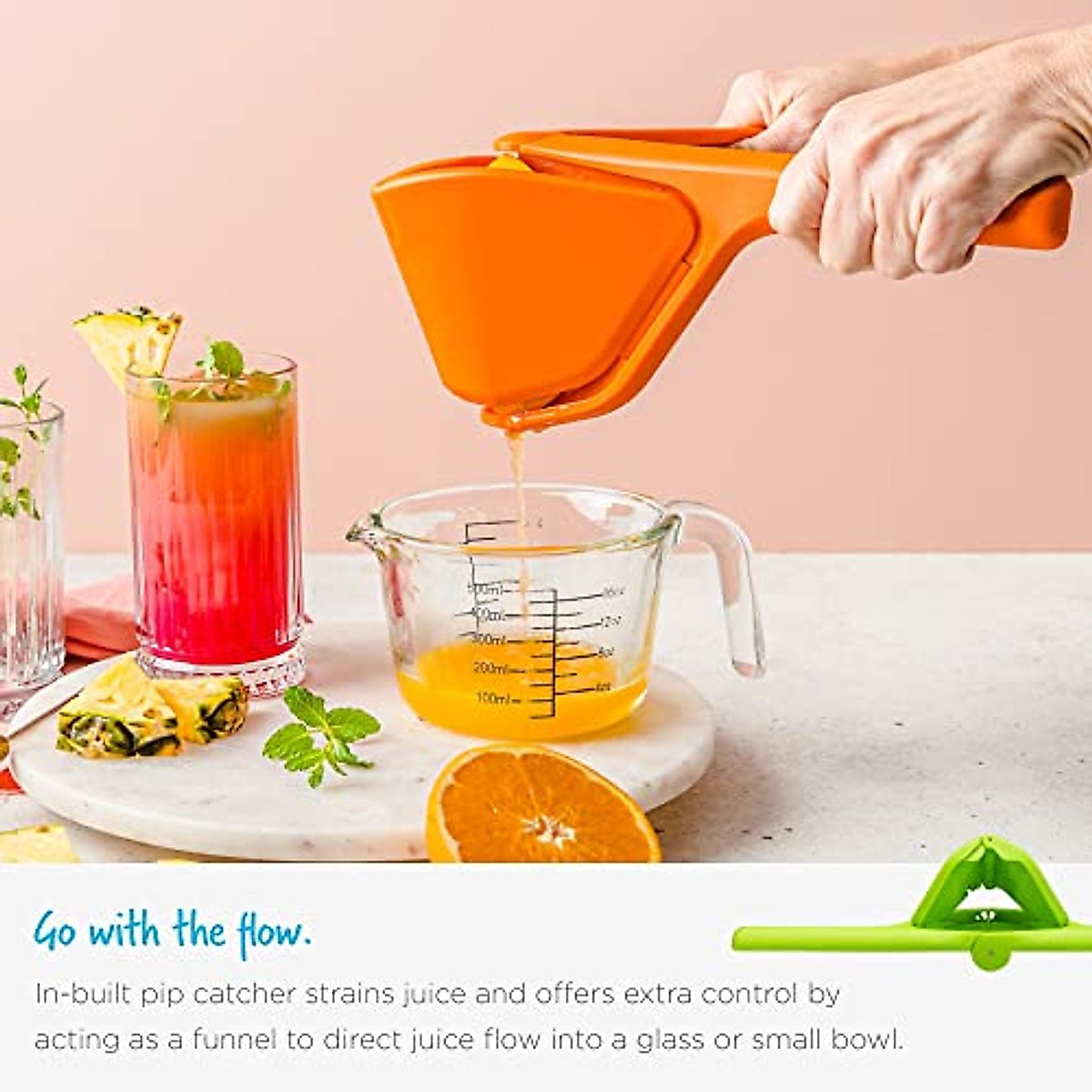 Dreamfarm Lime Fluicer | Easy Squeeze Manual Lime Juicer | Citrus Juicer That Folds Flat for Space-Saving Storage | Lime Squeezer with Pivot to Increase Leverage