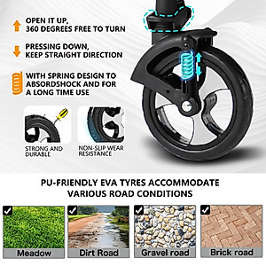 Blahoo Baby Stroller for Newborn, 2 in1 High Landscape Stroller, Foldable Aluminum Alloy Pushchair with Adjustable Backrest.Adjustable Awning, Variable Seat and Recliner(Black)