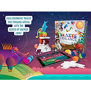 Beasts of Balance - A Digital Tabletop Hybrid Family Stacking Game For Ages 7+ (BOB-COR-WW-1/GEN)Plinth included