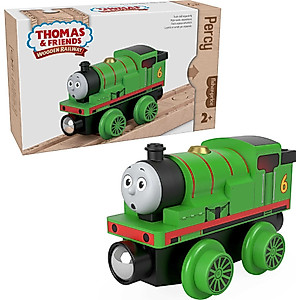 Thomas & Friends Wooden Railway Toy Train Percy Push-Along Wood Engine for Toddlers & Preschool Kids Ages 2+ Years (Amazon Exclusive)