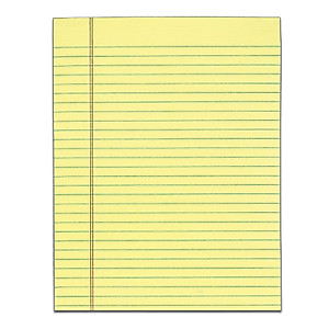 TOPS 7522 The Legal Pad Glue Top Pads, Legal/Wide, 8 1/2 x 11, Canary, 50 Sheets (Pack of 12)