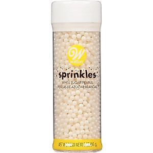 Wilton Sugar Pearls, White, 5 Oz, Non Toxic
