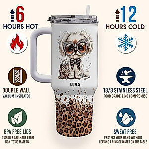 Personalized Dog Tumbler with Kuvasz Dog’s Name – Custom Travel Coffee Cup 40oz, Travel Coffee Cup, Gift for Mother's day, Father's day, Christmas 7hxCnS