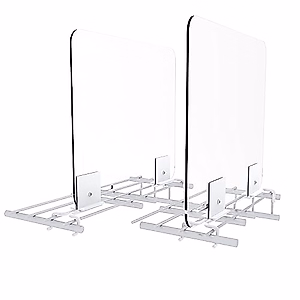 Hmdivor 6 Pack Acrylic Wire Shelf Dividers for Closet Organization Clear Shelf Dividers for Wire Shelves in Bedroom, Kitchen and Office