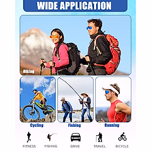 Frienda 5 Pairs Polarized Clip On Sunglasses Rimless Flip Up Anti Glare Driving Glasses (Various Color,2.24 x 1.42 Inch)