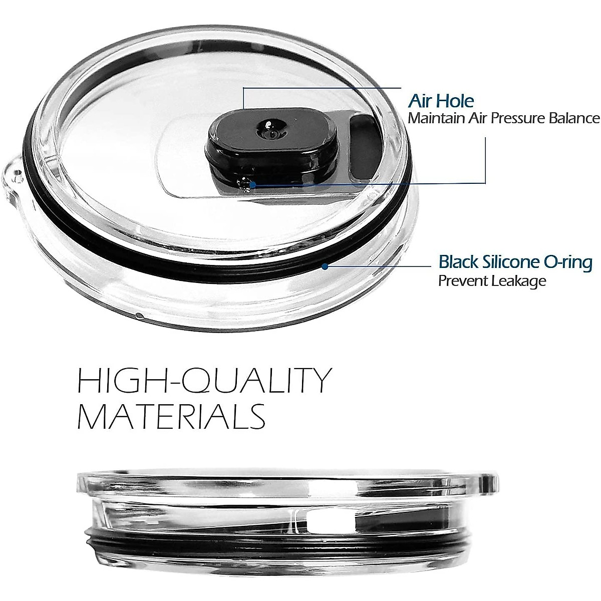 Rambler MagSlider Replacement Lid 30oz 2Pack, Magnetic Tumbler Lid Fit for Yeti Rambler